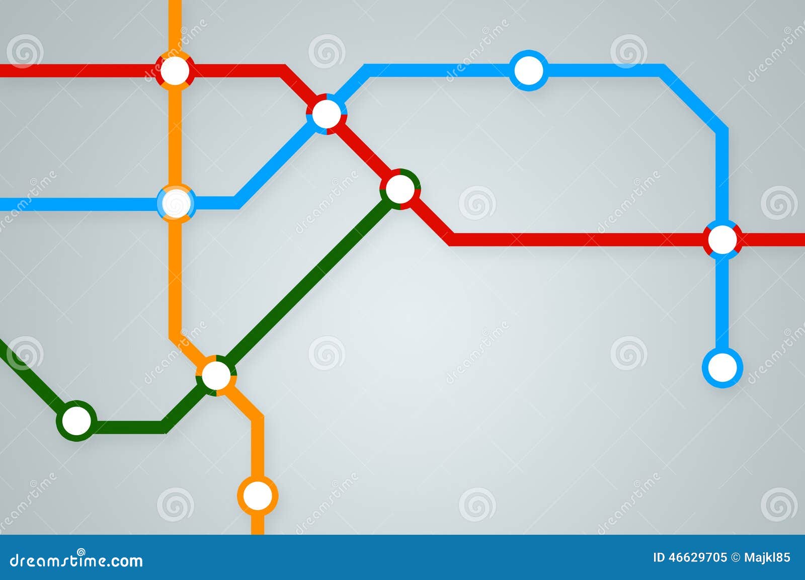 Abstract Subway Map with Colorful Lines Stock Illustration ...
