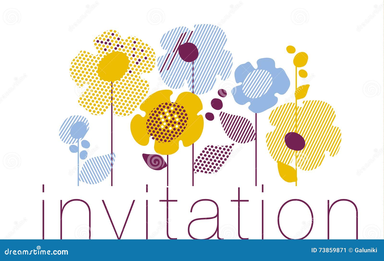 Abstract Summer Floral Header Stock Vector - Illustration of retro ...