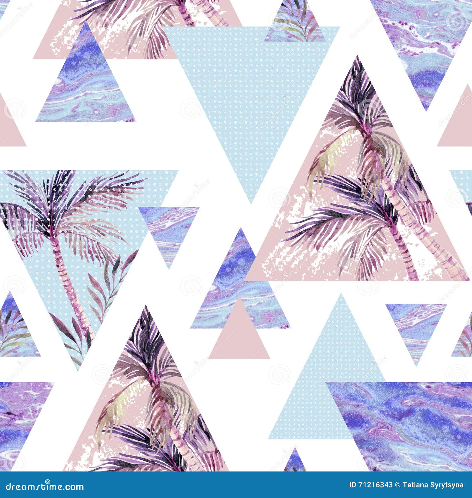 Abstract Summer Geometric Seamless Pattern Stock Illustration ...