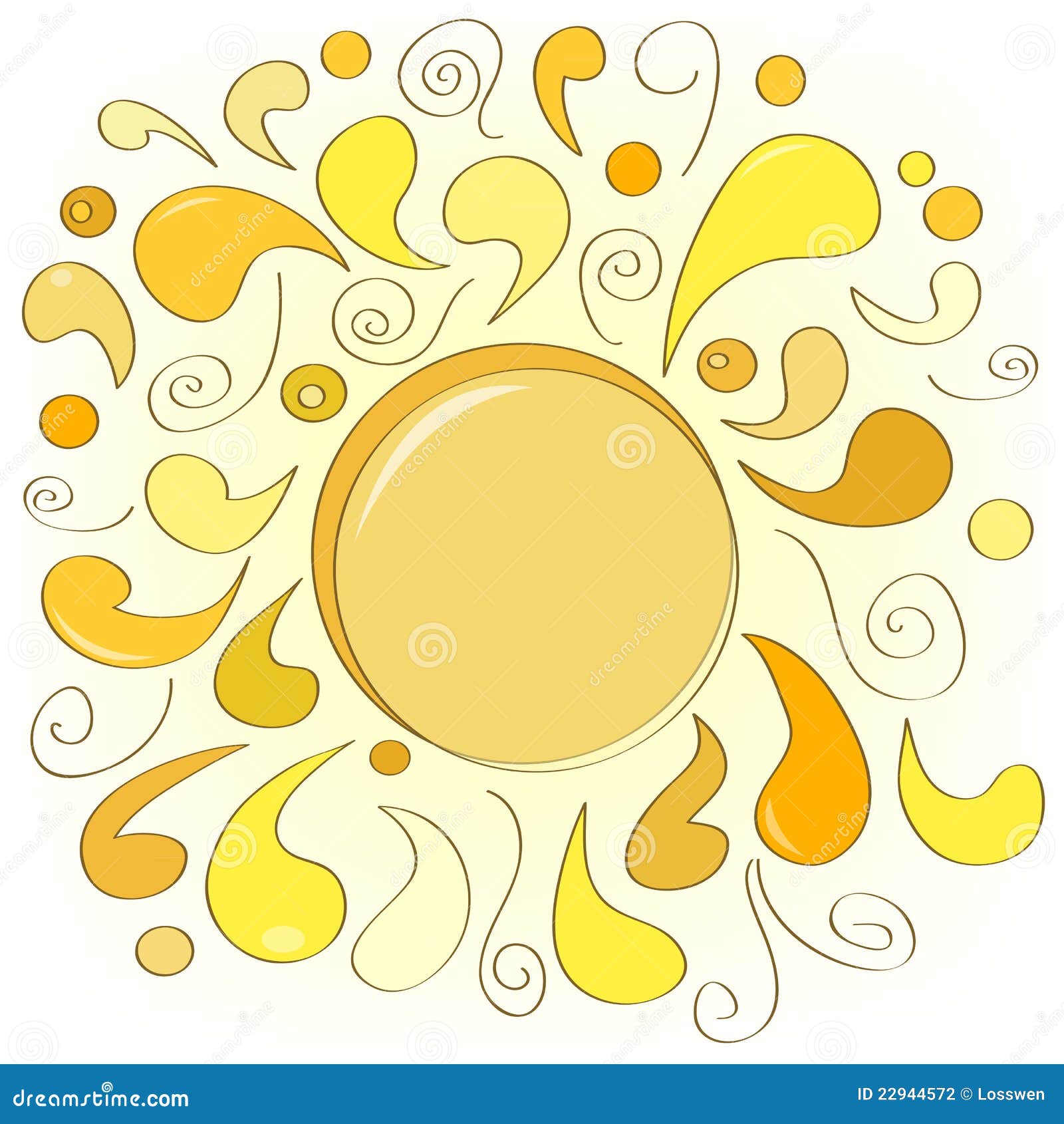 Abstract sun stock vector. Illustration of sunset, hand - 22944572