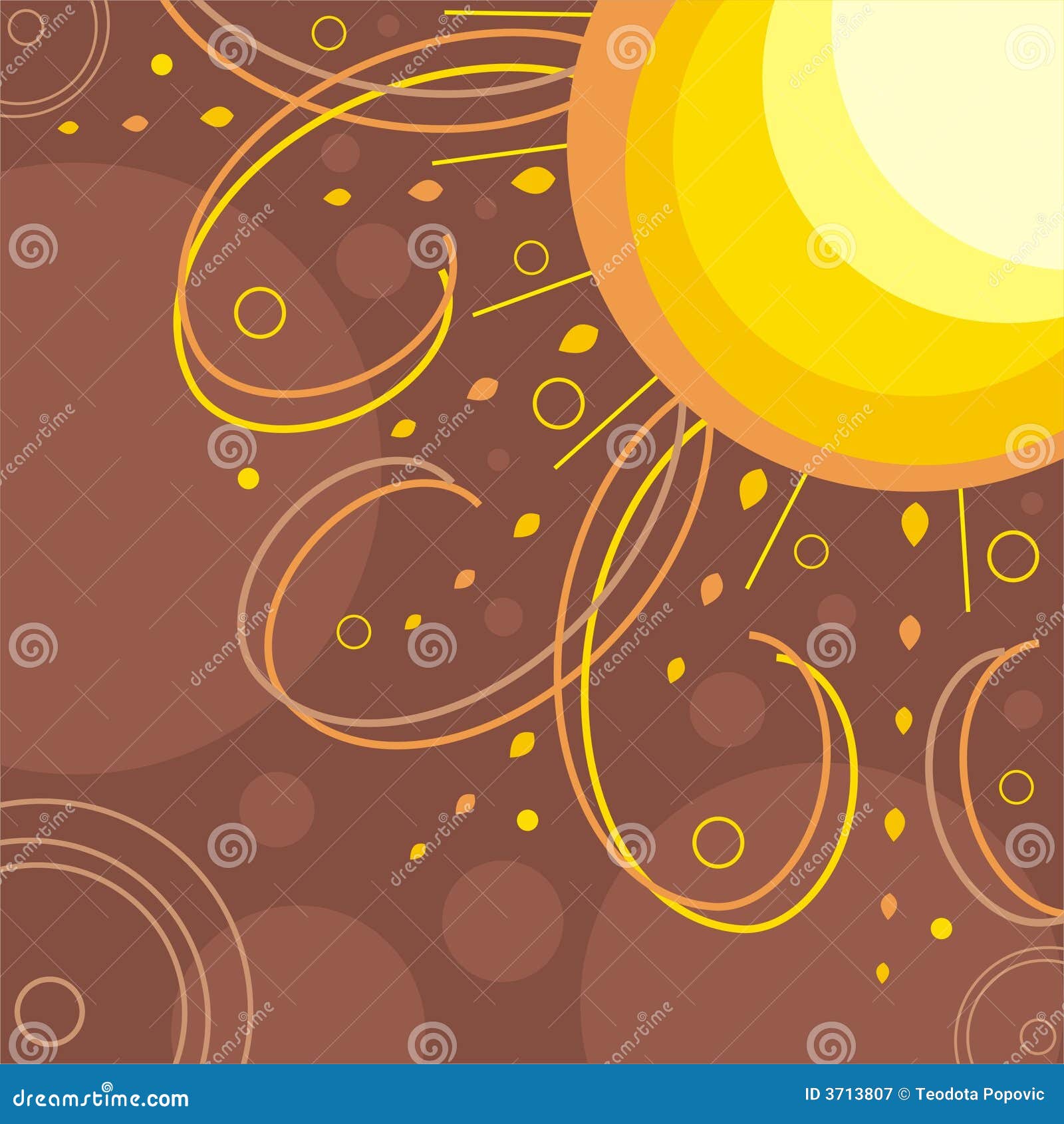 Abstract sun stock vector. Illustration of decorative - 3713807