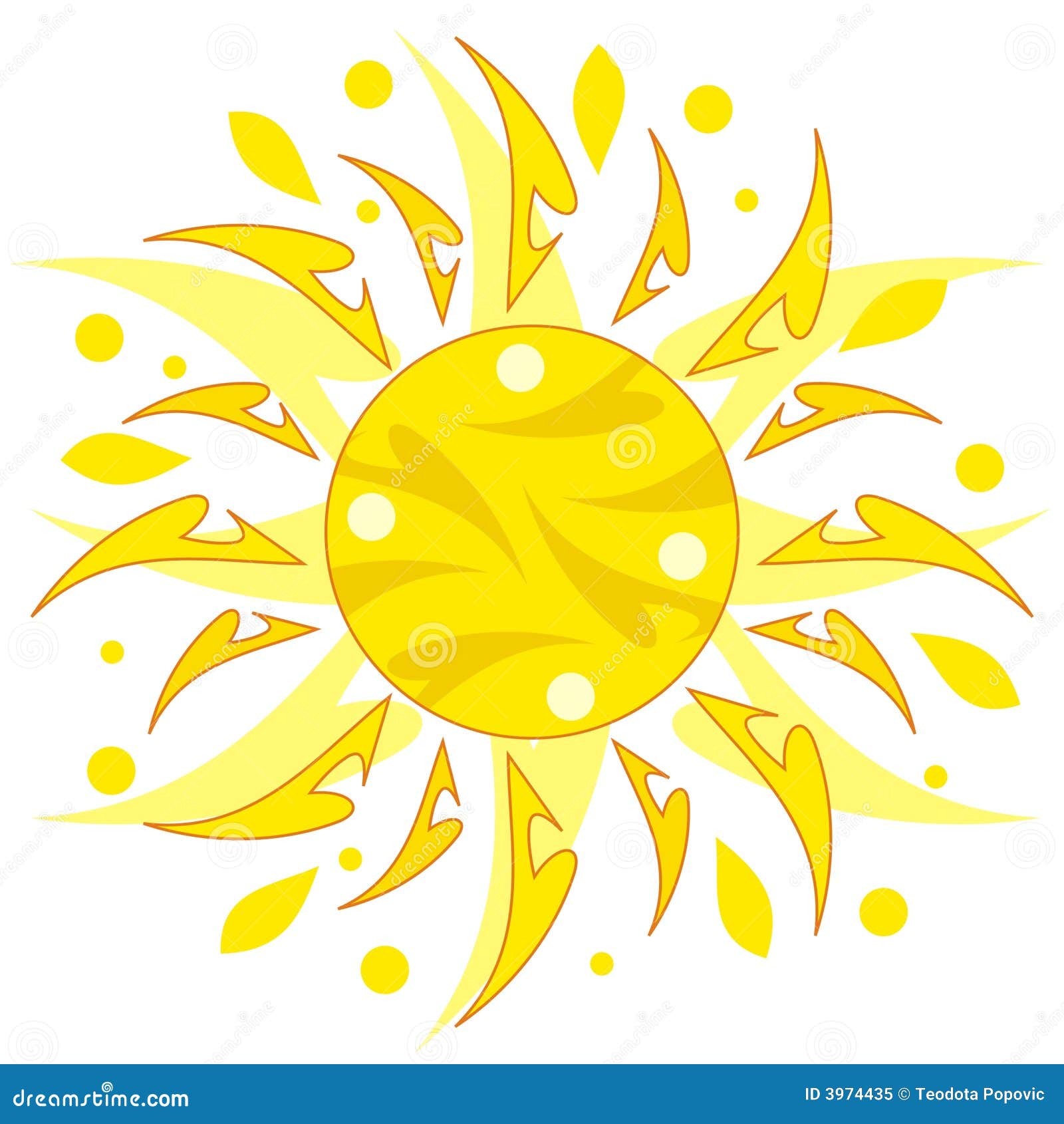Abstract sun stock vector. Illustration of design, rays - 3974435