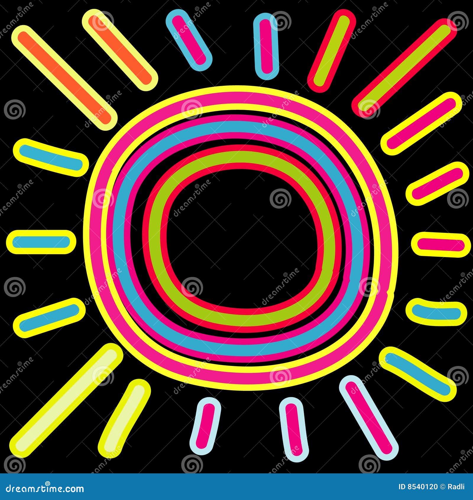 Abstract sun stock vector. Illustration of abstract, ornament - 8540120