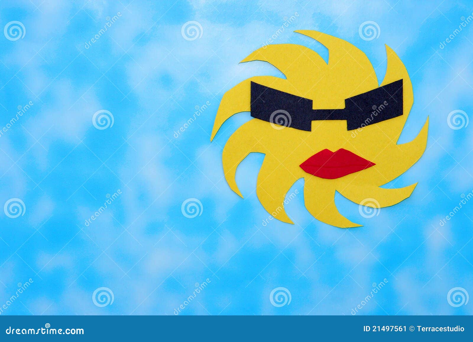 Abstract Sun Art with Shades Stock Illustration - Illustration of ...