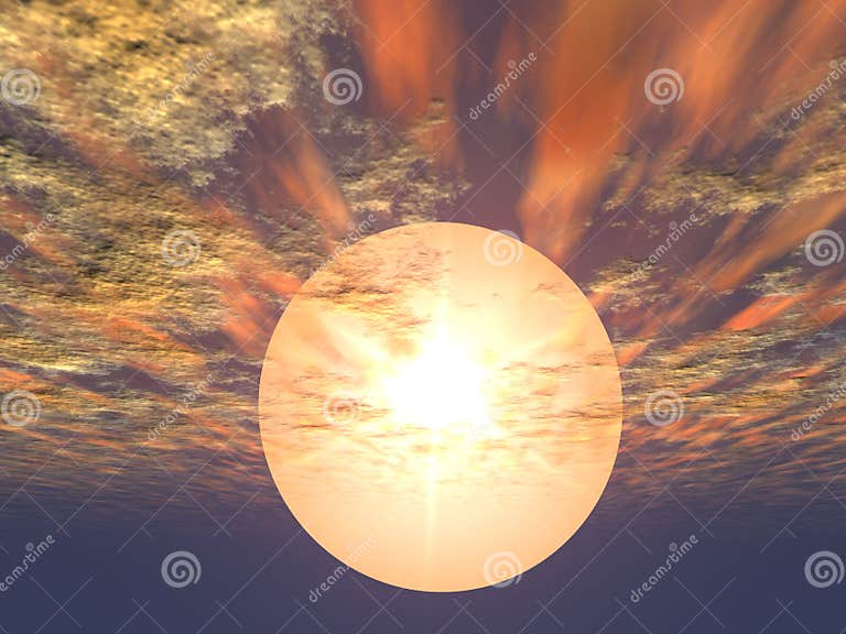 Abstract Sun Background stock illustration. Illustration of surreal ...