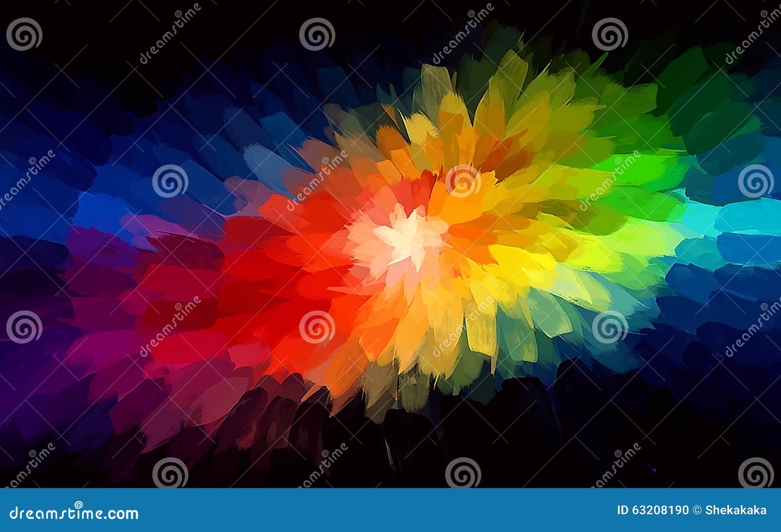 Abstract Sun Brush Strokes. Vector Version Stock Illustration ...