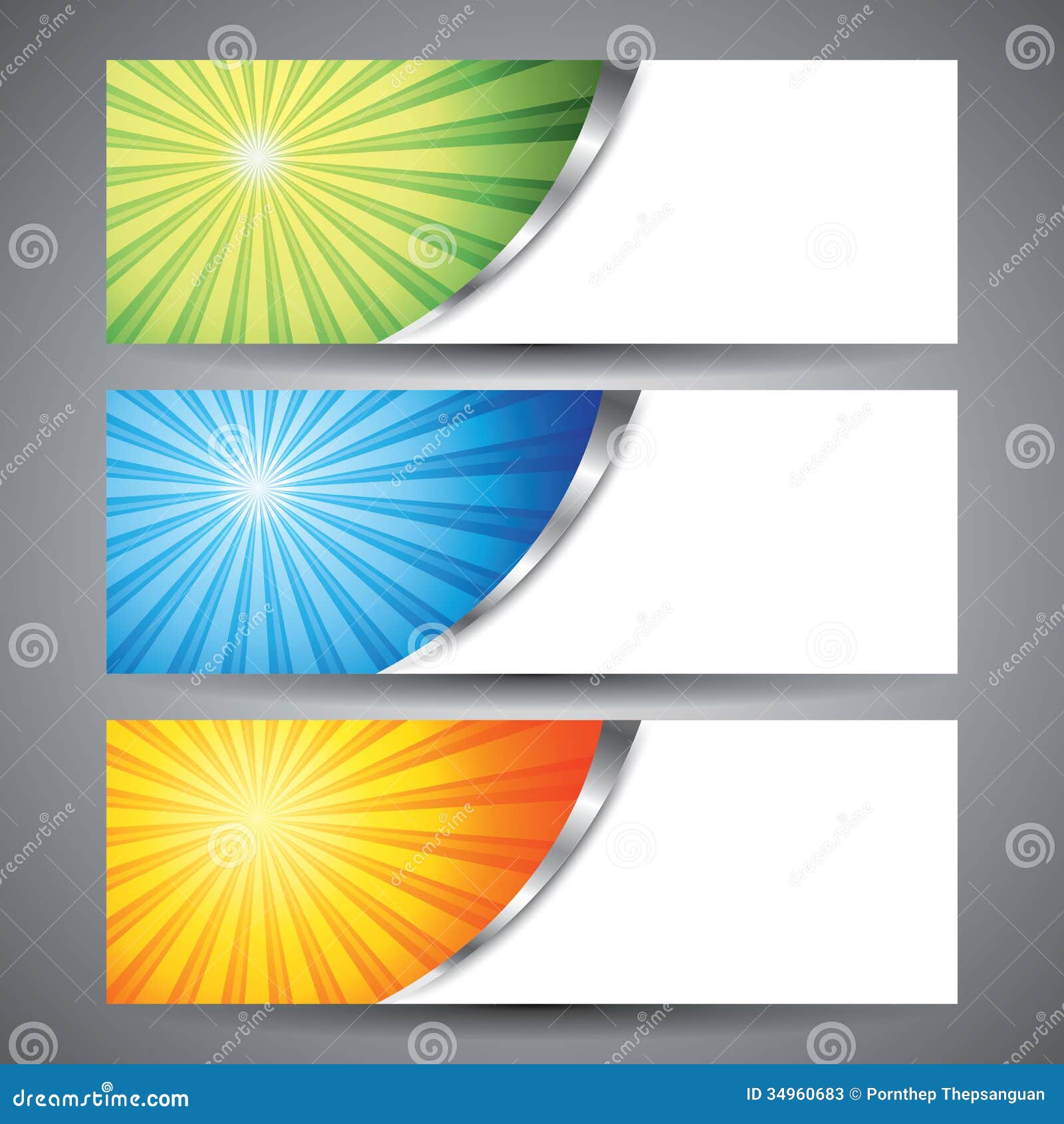 Abstract Sun Burst Banner Background Stock Vector - Illustration of ...
