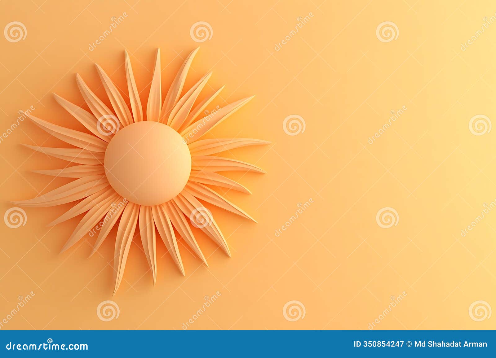 Abstract Sun Design with Minimalist Background Stock Illustration ...