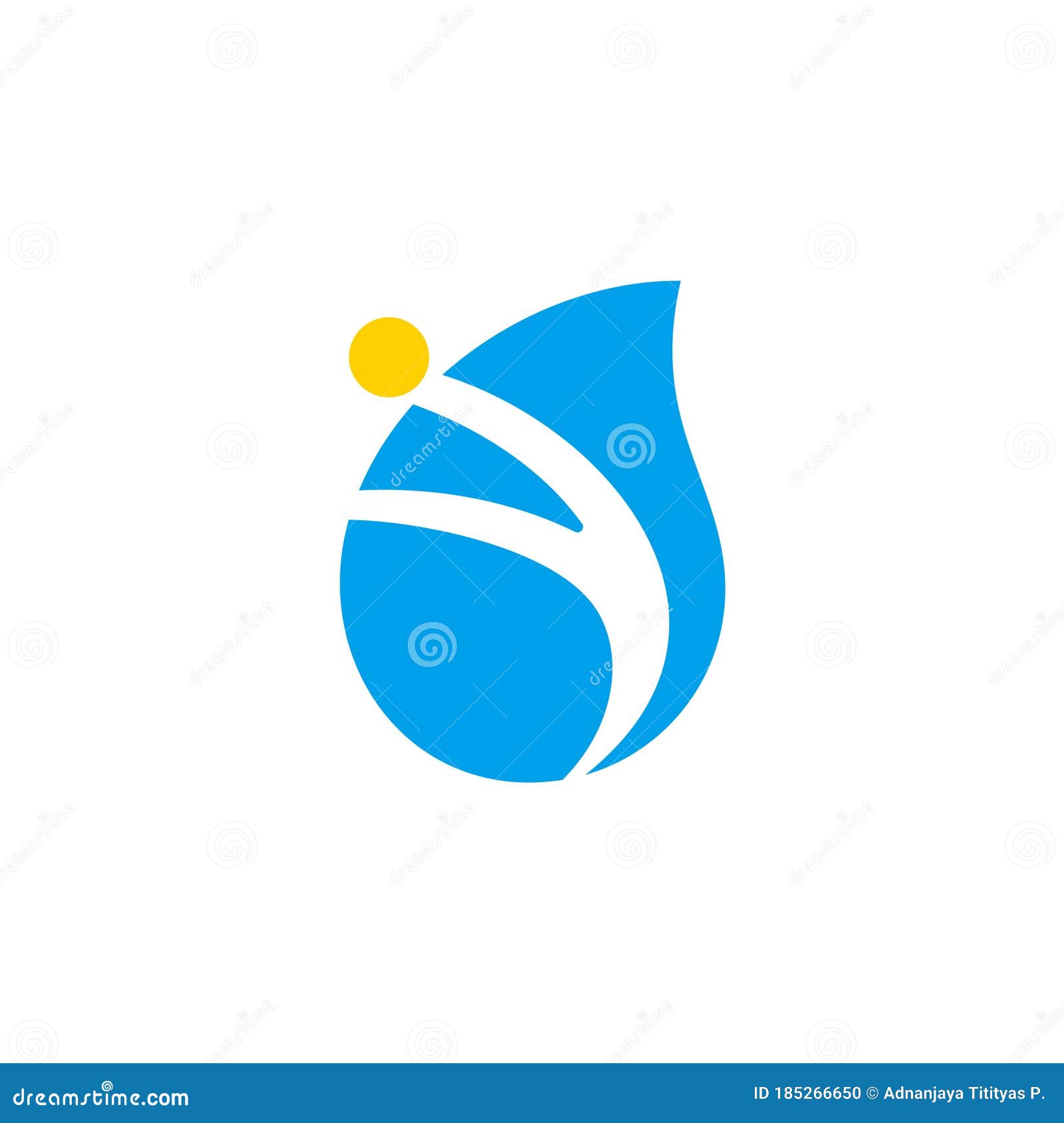 Abstract Sun Drop Water Symbol Logo Vector Stock Illustration ...