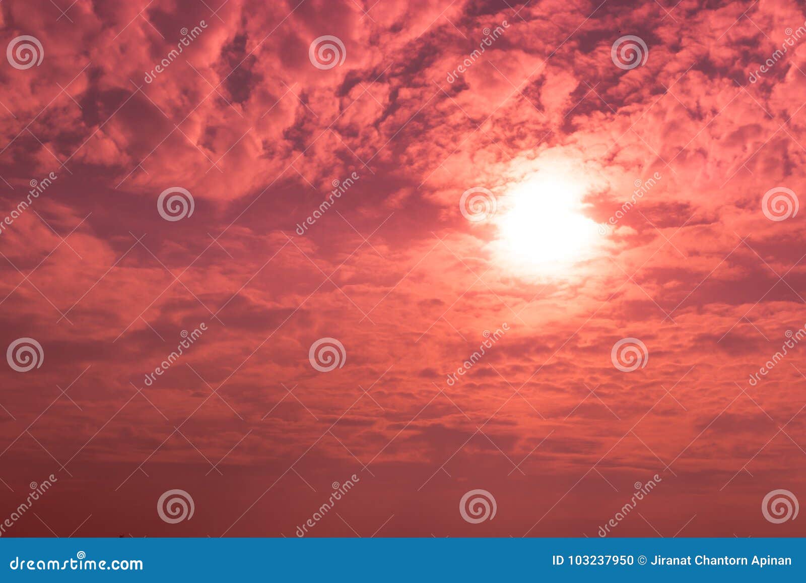 Abstract of the Sun Glowing in the Red Sky Stock Photo - Image of ...
