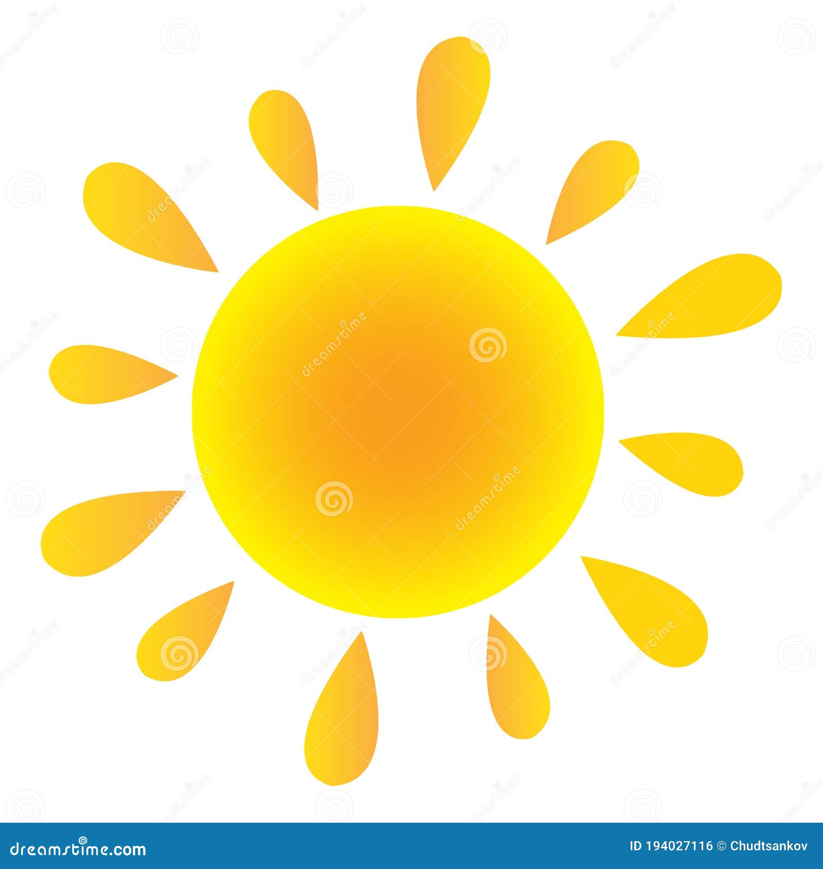 Abstract Sun in Gradient stock vector. Illustration of orange - 194027116