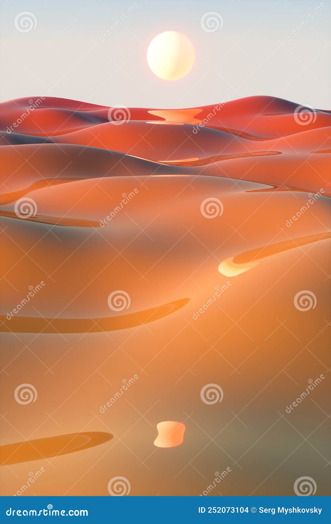 Abstract Sun in Gradient Desert. Stock Illustration - Illustration of ...