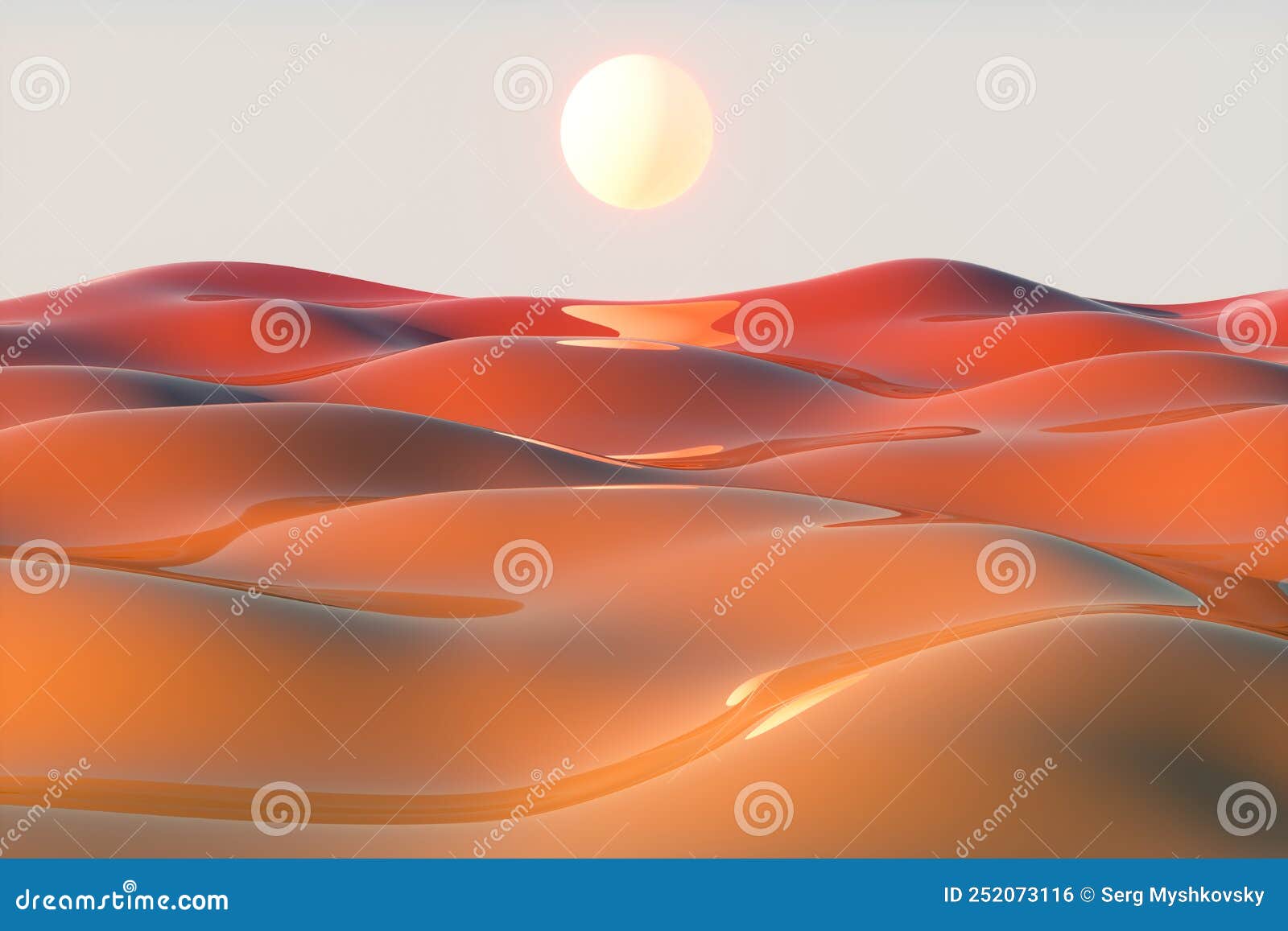 Abstract Sun in Gradient Desert. Stock Illustration - Illustration of ...