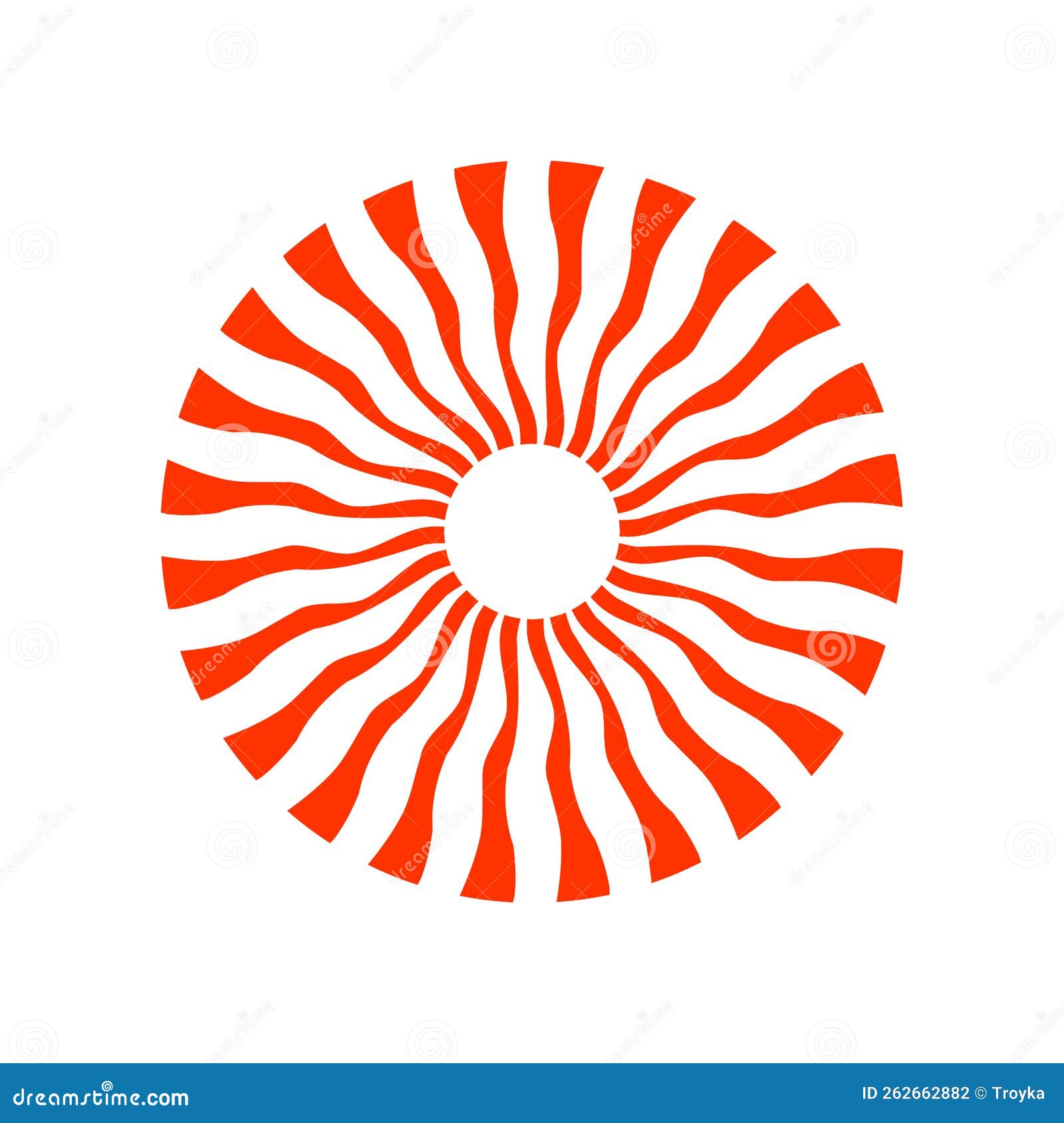 Abstract Sun Icon. Circular Red Design Element Stock Vector ...