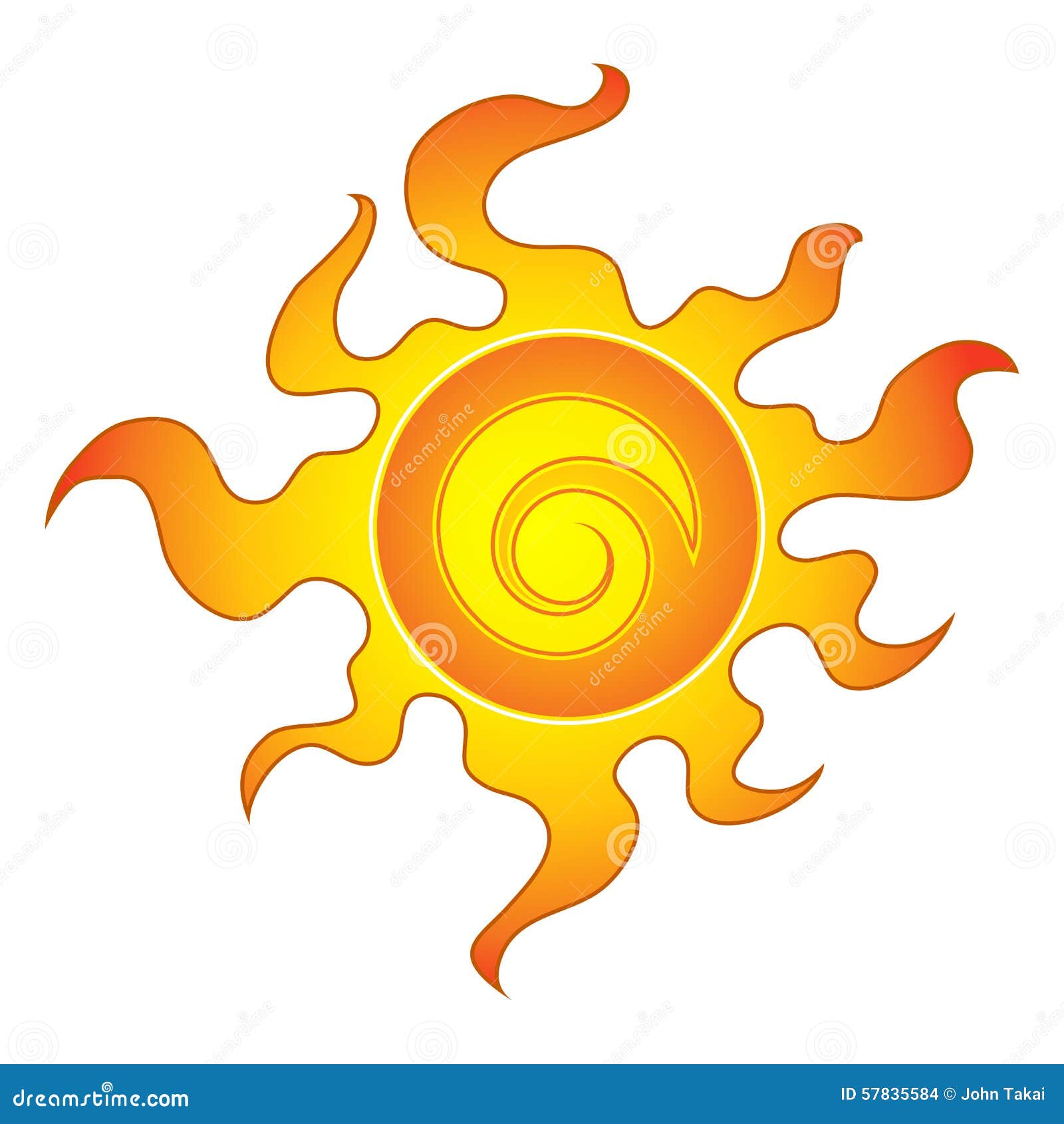 Abstract Sun Icon stock vector. Illustration of vector - 57835584