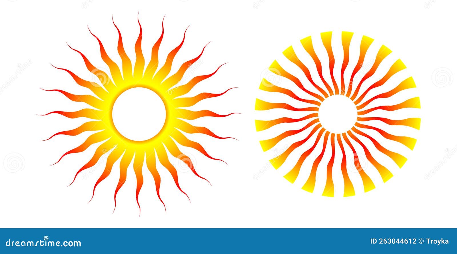 Abstract Sun Icons. Design Elements Set Stock Vector - Illustration of ...
