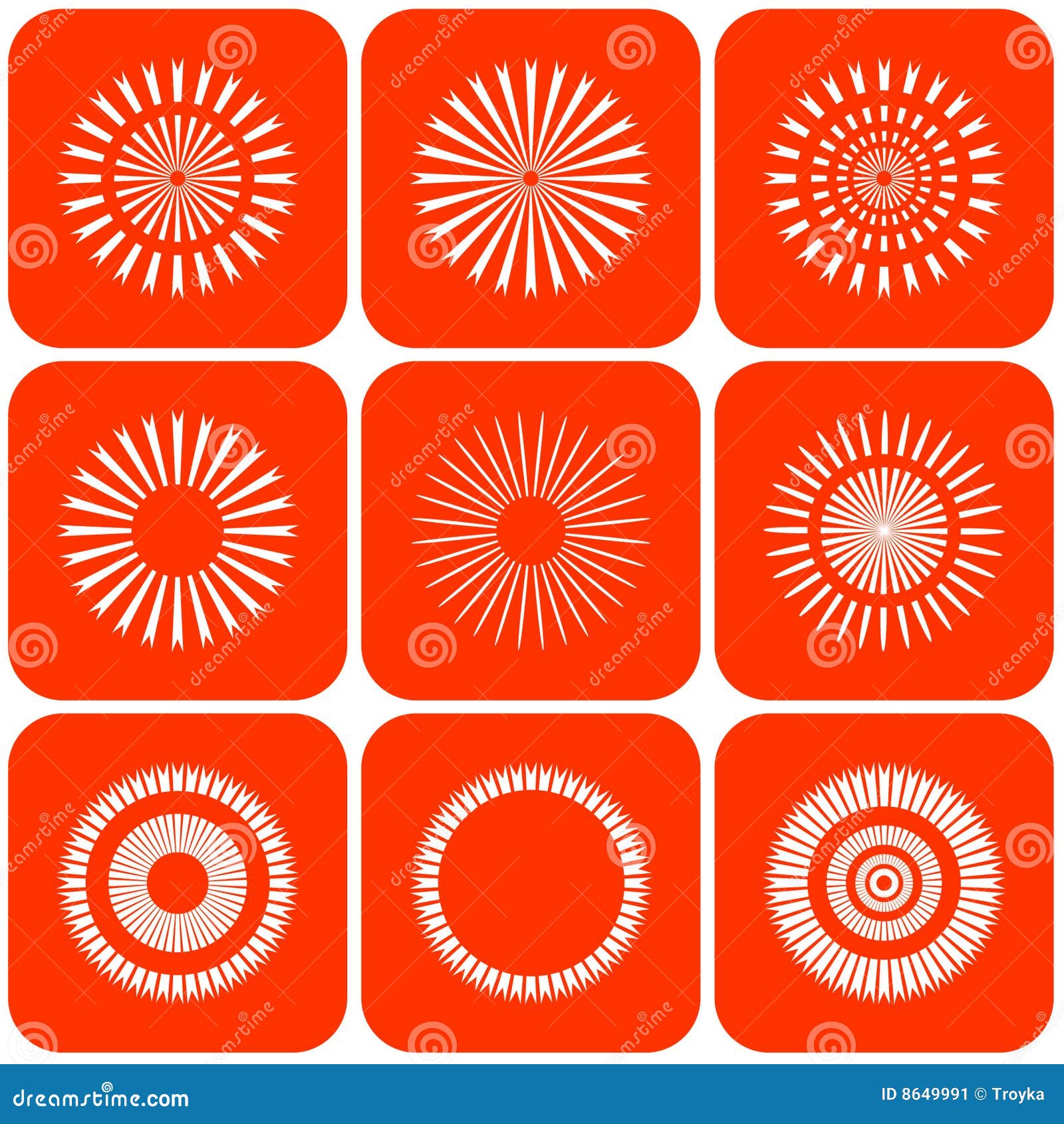 Abstract Sun Icons. Vector. Stock Vector - Illustration of corporate ...