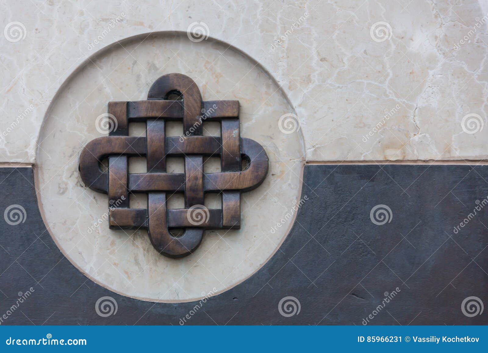 Abstract Sun Ornament, a Stone Bas-relief on the Wall Stock Image ...