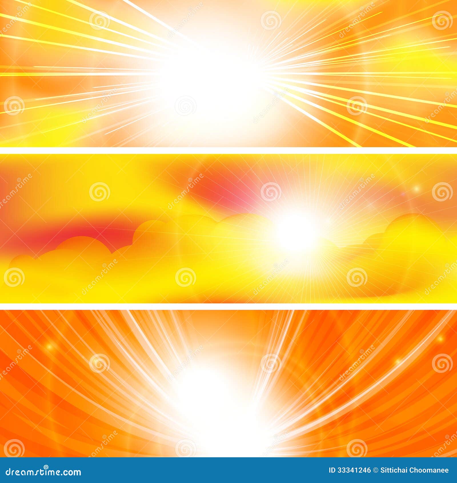 Abstract sun ray banners stock vector. Illustration of futuristic ...
