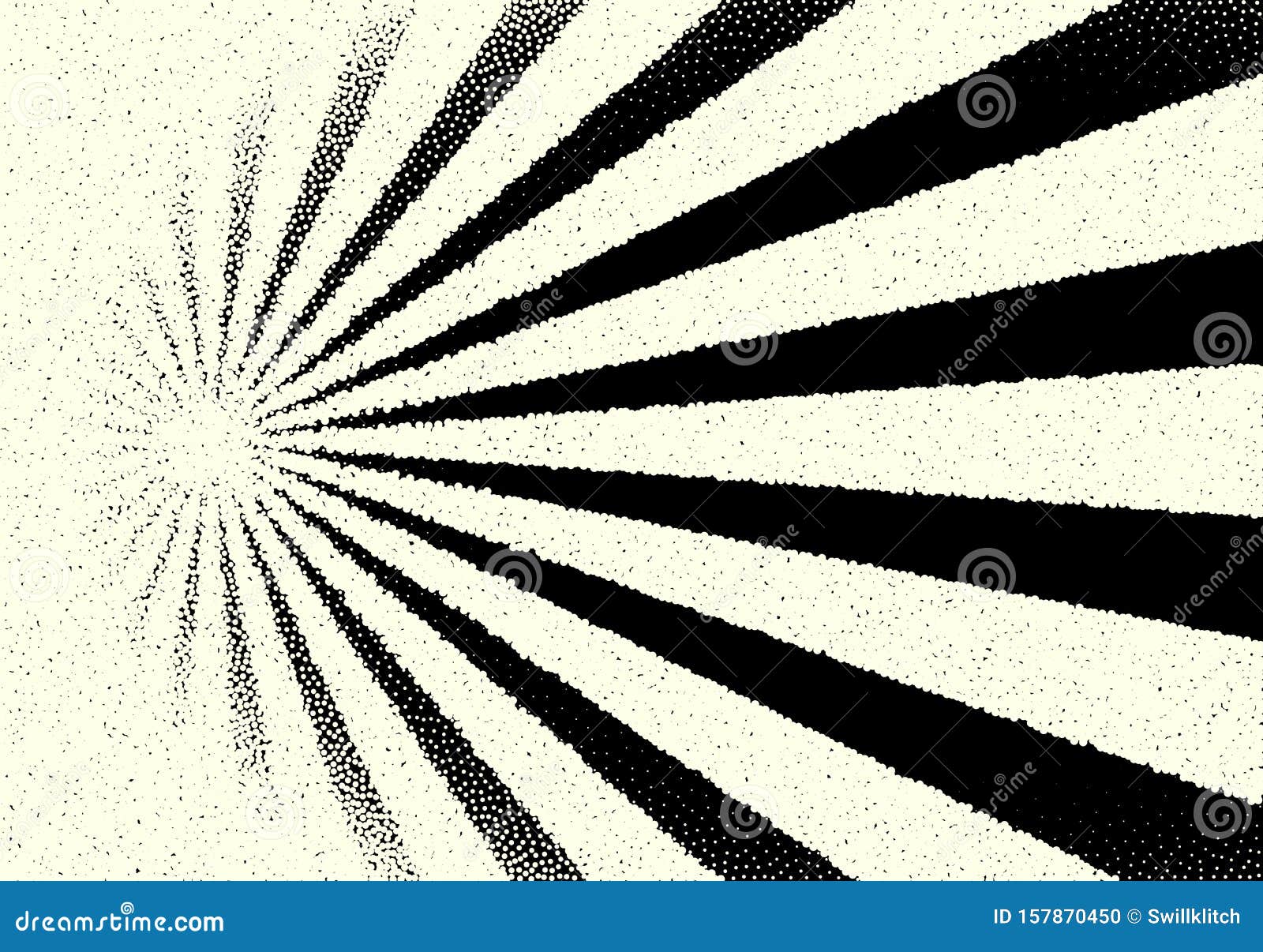 Abstract Sun Rays with Dotwork Retro or Tattoo Style Stock Vector ...