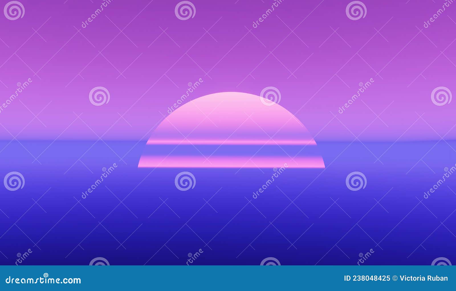 Abstract Sun Setting Over Sea, Evening Sunset Background Stock ...