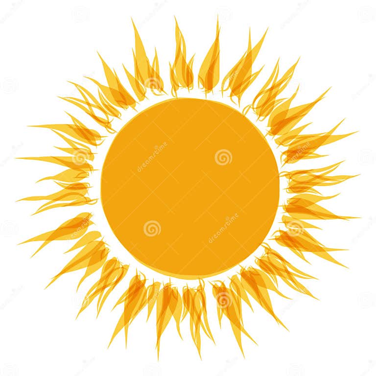 Abstract Sun Shape for Your Design Stock Vector - Illustration of ...