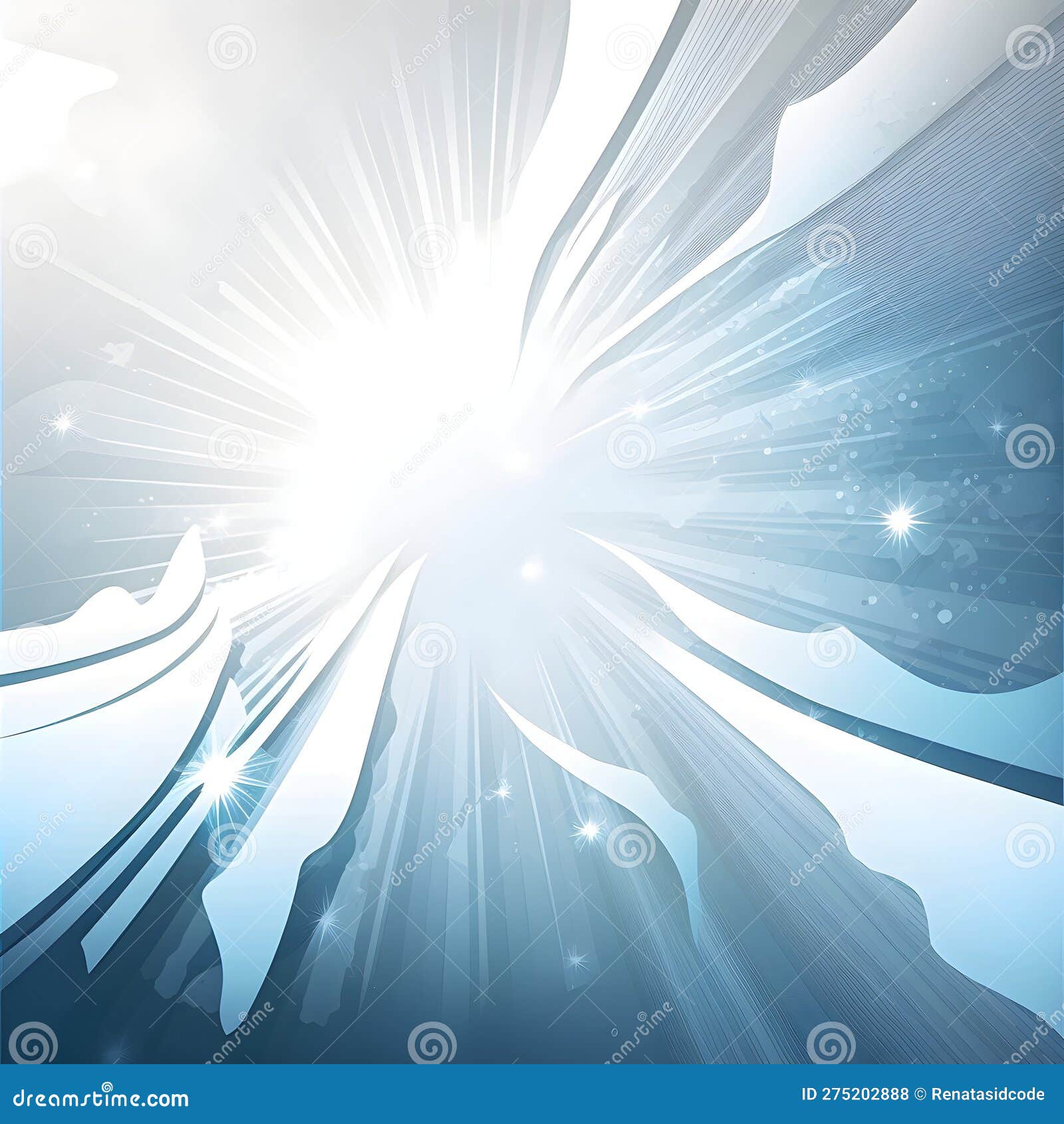 Abstract Sun Star Shape with Sun Rays Light Beam or a Broken Mirror ...