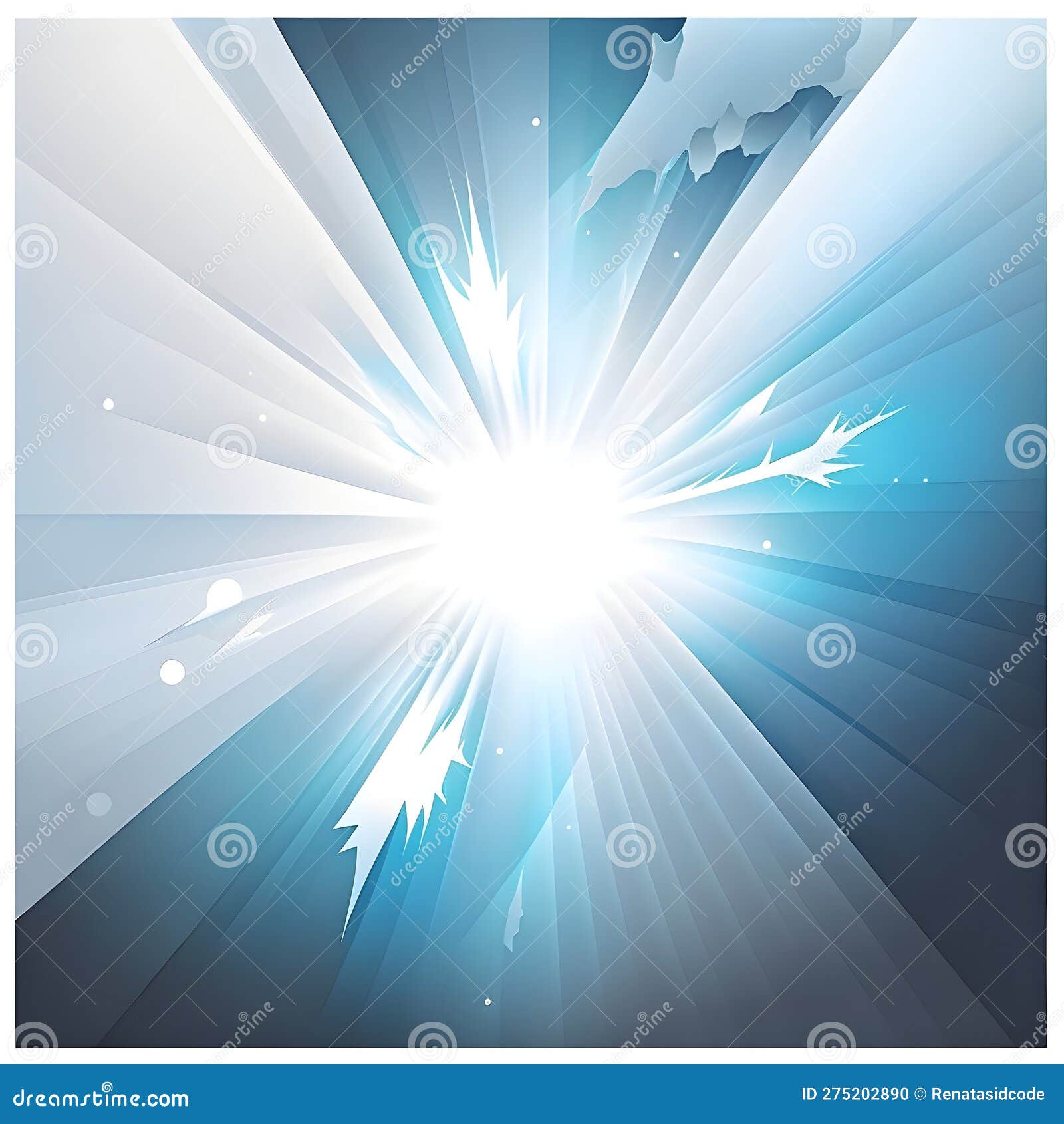 Abstract Sun Star Shape with Sun Rays Light Beam or a Broken Mirror ...