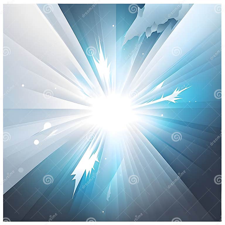 Abstract Sun Star Shape with Sun Rays Light Beam or a Broken Mirror ...