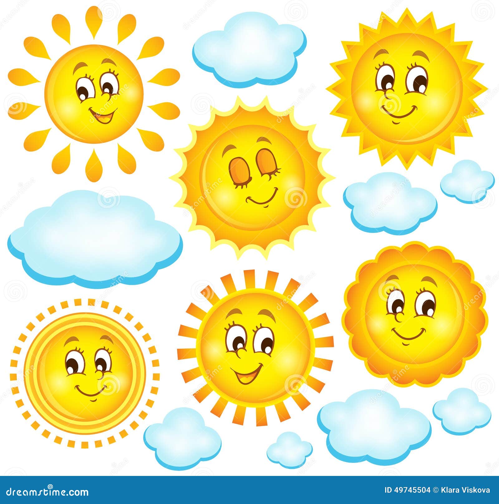 Abstract Sun Theme Collection 2 Stock Vector - Illustration of ...