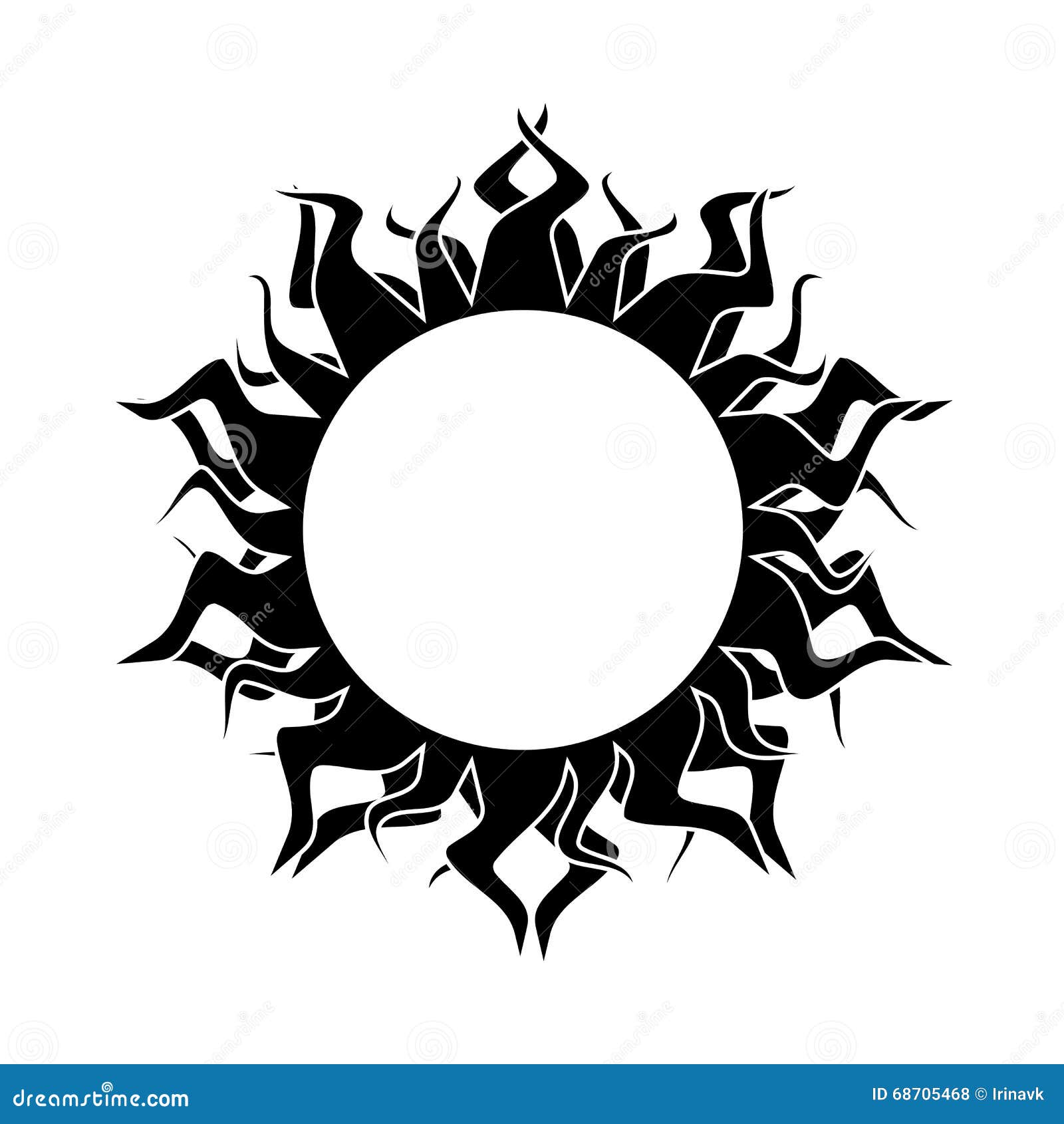 Black Sun Vector Art