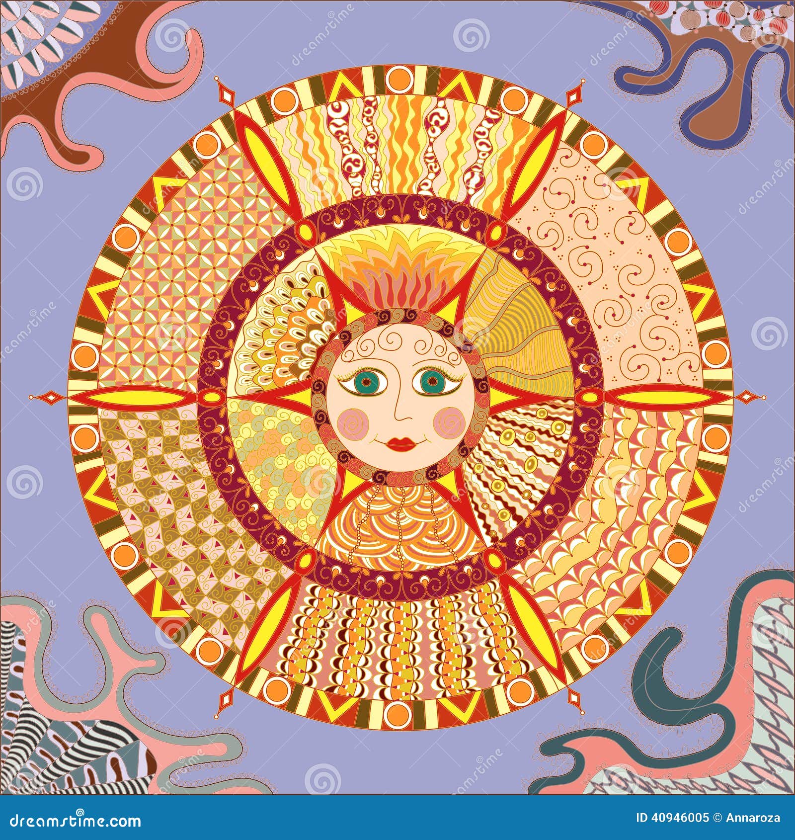 Abstract Sun. Vector Illustration. Stock Vector - Illustration of ...