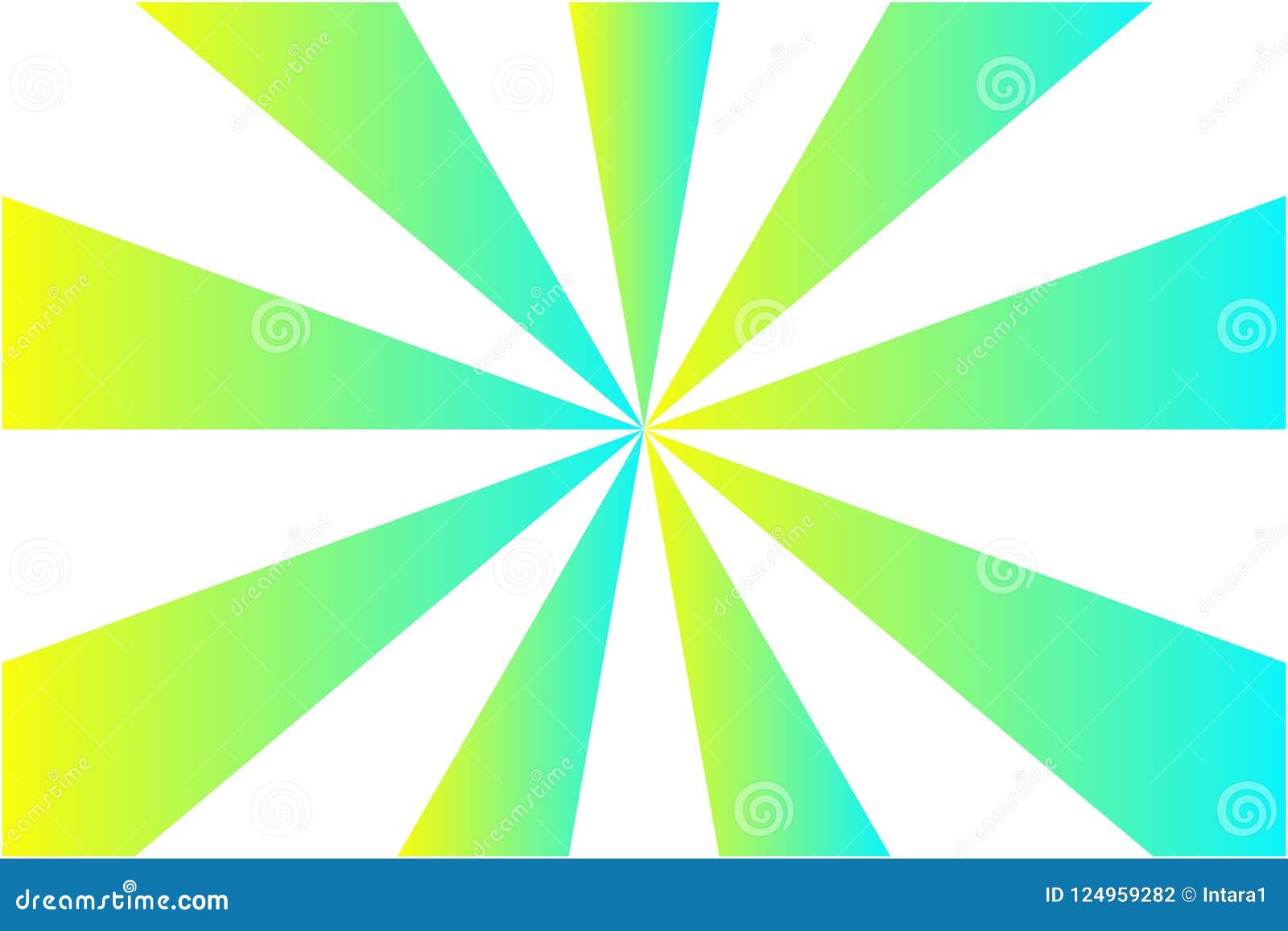 Abstract Sunburst Pattern, Gradient Blue, Green, and Yellow Ray Colors ...