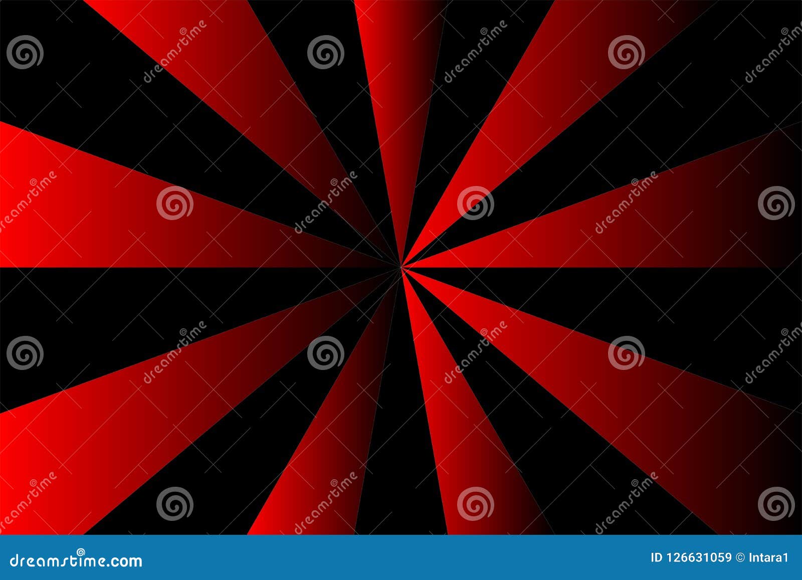 Abstract Sunburst Pattern, Gradient Red and Black Ray Colors. Vector ...