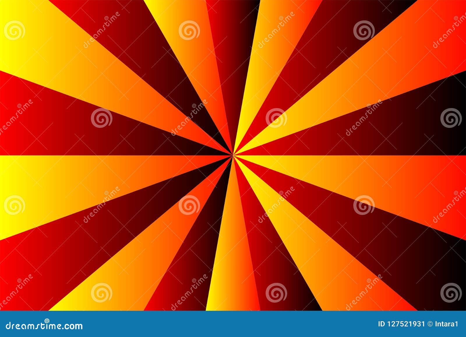 Abstract Sunburst Pattern, Gradient Yellow, Red and Black Ray Colors ...