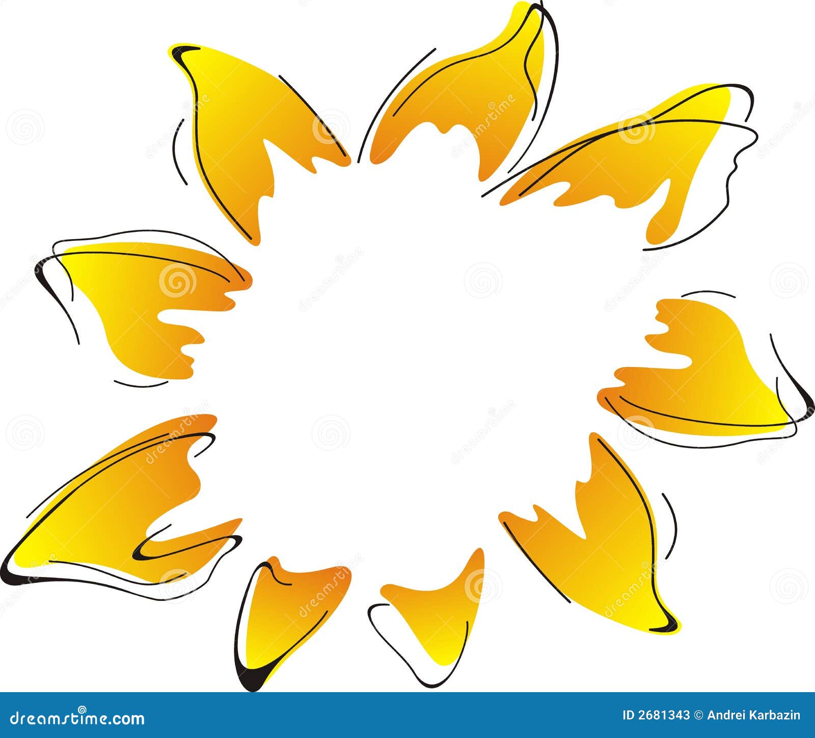 Abstract sunflower stock illustration. Illustration of abstract - 2681343