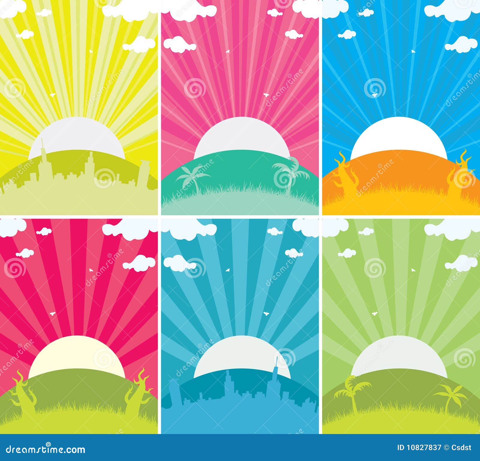 Abstract Sunrise Backgrounds Stock Vector - Illustration of excitement ...