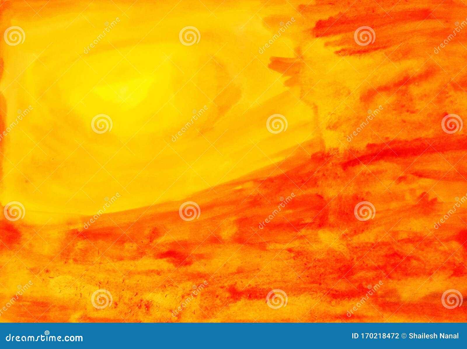 Abstract Sunrise Splash Drawing Stock Illustration - Illustration of ...