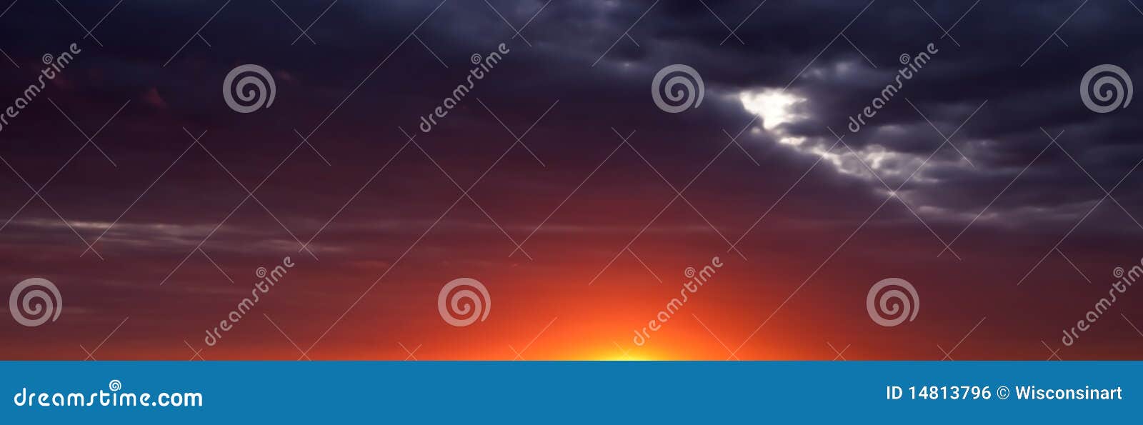 Abstract Sunrise Sunset Banner Panoramic Panorama Stock Illustration ...