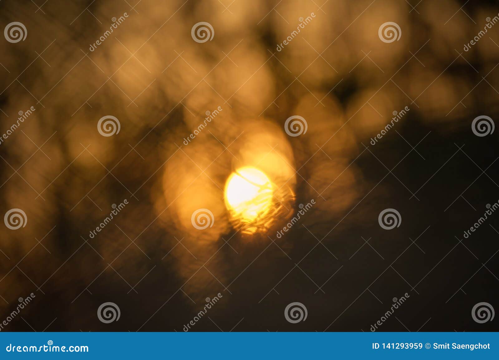 Abstract Sunset Bokeh, Blur Background Texture Stock Image - Image of ...