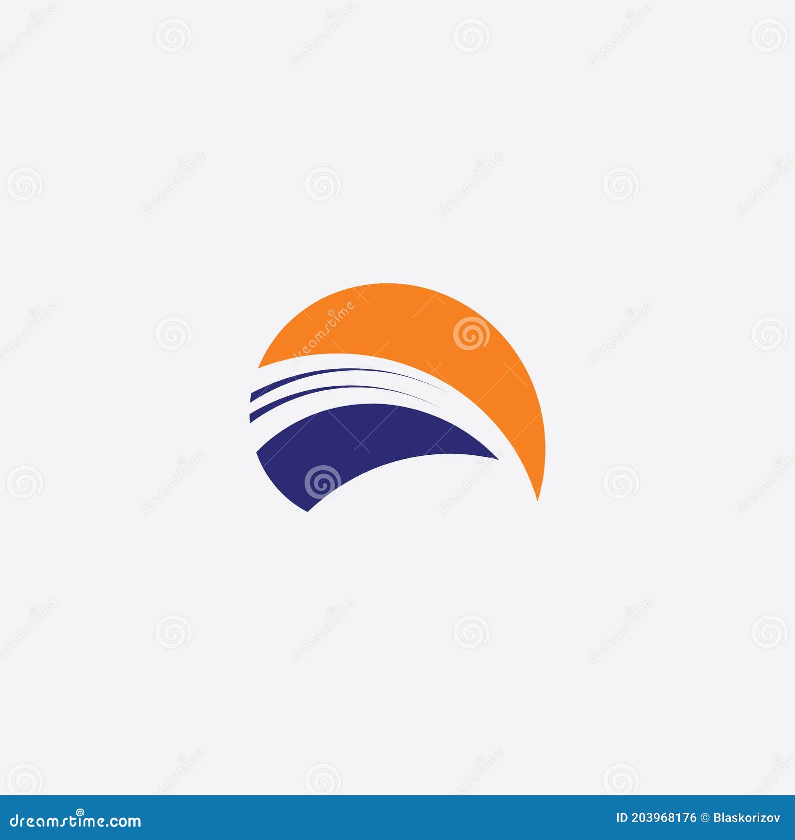 Abstract Sunset Business Logo Vector Sign Stock Vector - Illustration ...