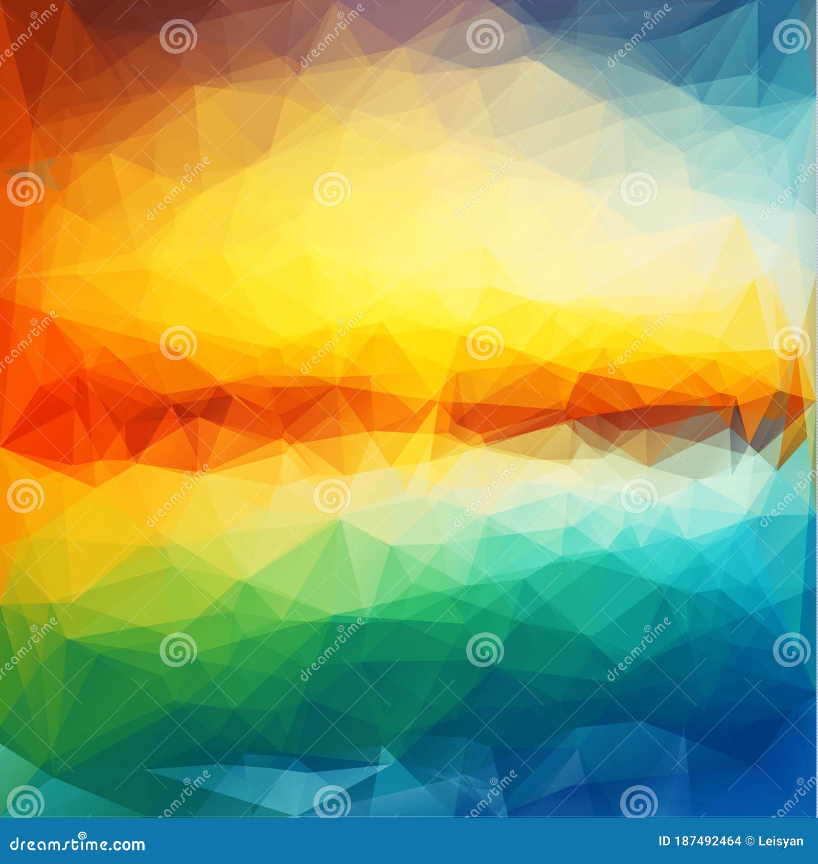 Abstract Sunset Colorful Geometric Background Stock Vector ...