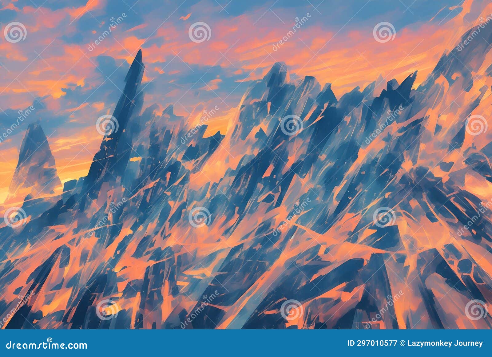 Abstract Sunset Evening Sky Clouds, Background Design Royalty-Free ...