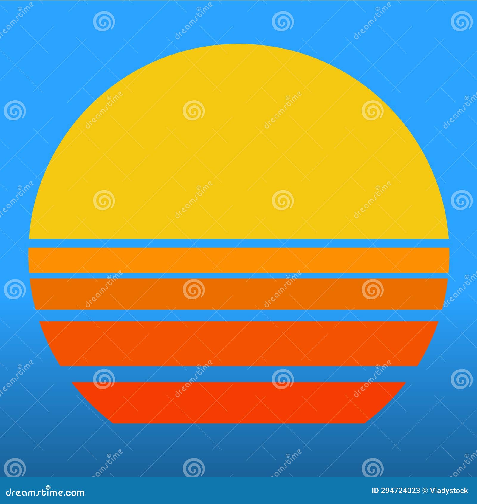 Abstract sunset logo stock illustration. Illustration of beach - 294724023