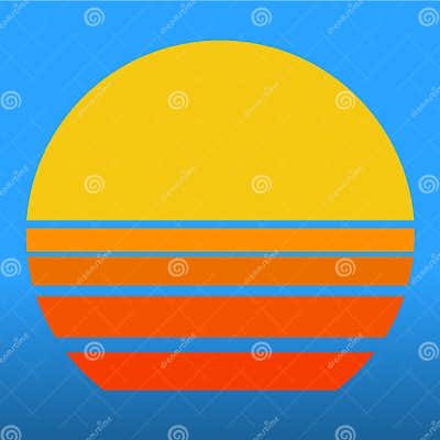 Abstract sunset logo stock illustration. Illustration of beach - 294724023