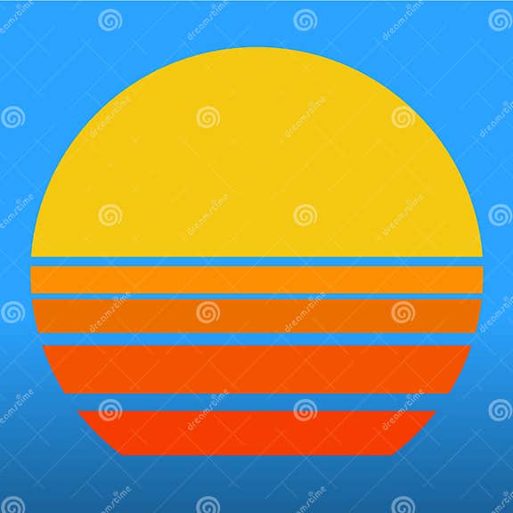 Abstract sunset logo stock illustration. Illustration of beach - 294724023