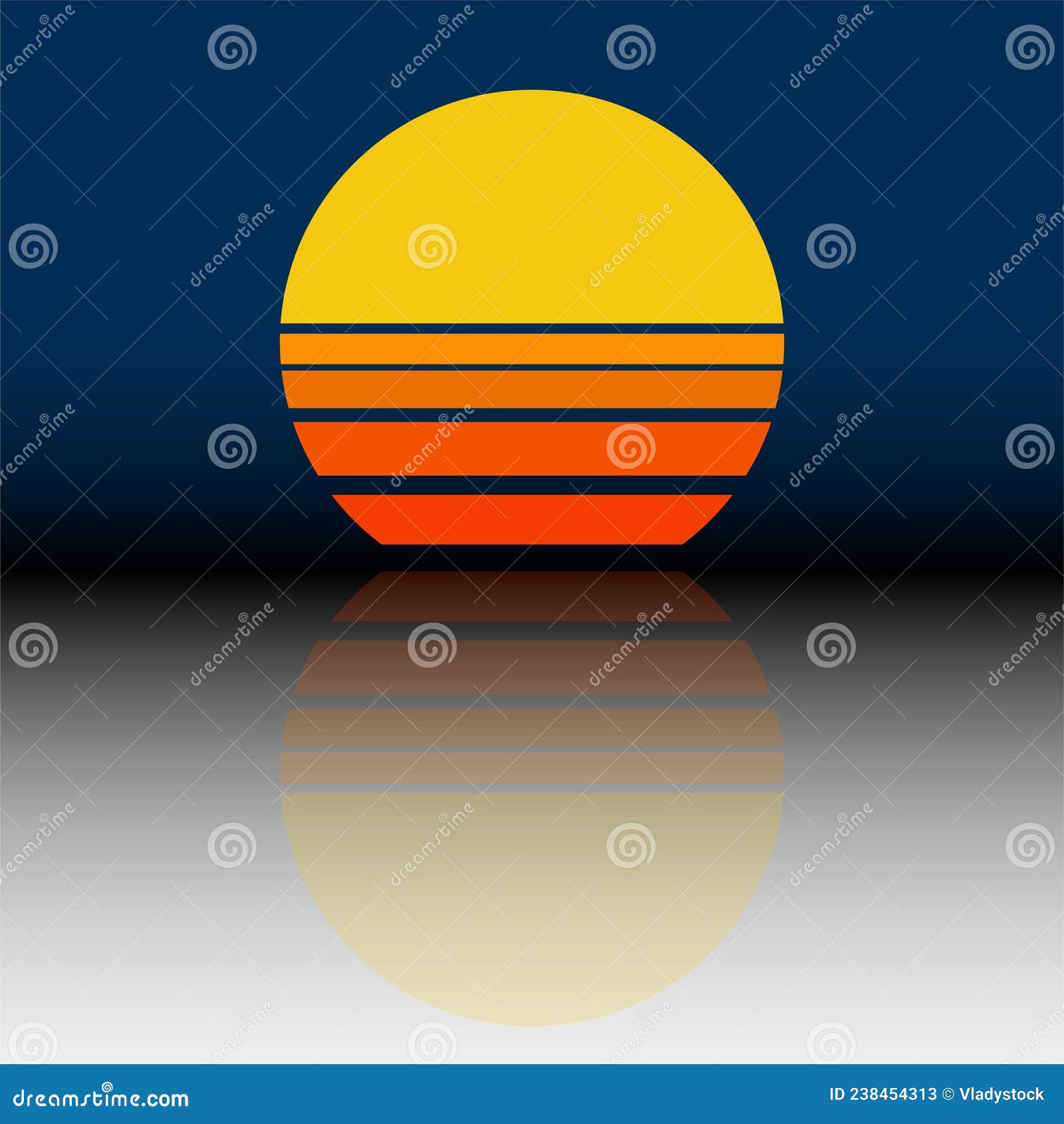 Abstract Sunset Logo. Vector Illustration of Sun Stock Vector ...
