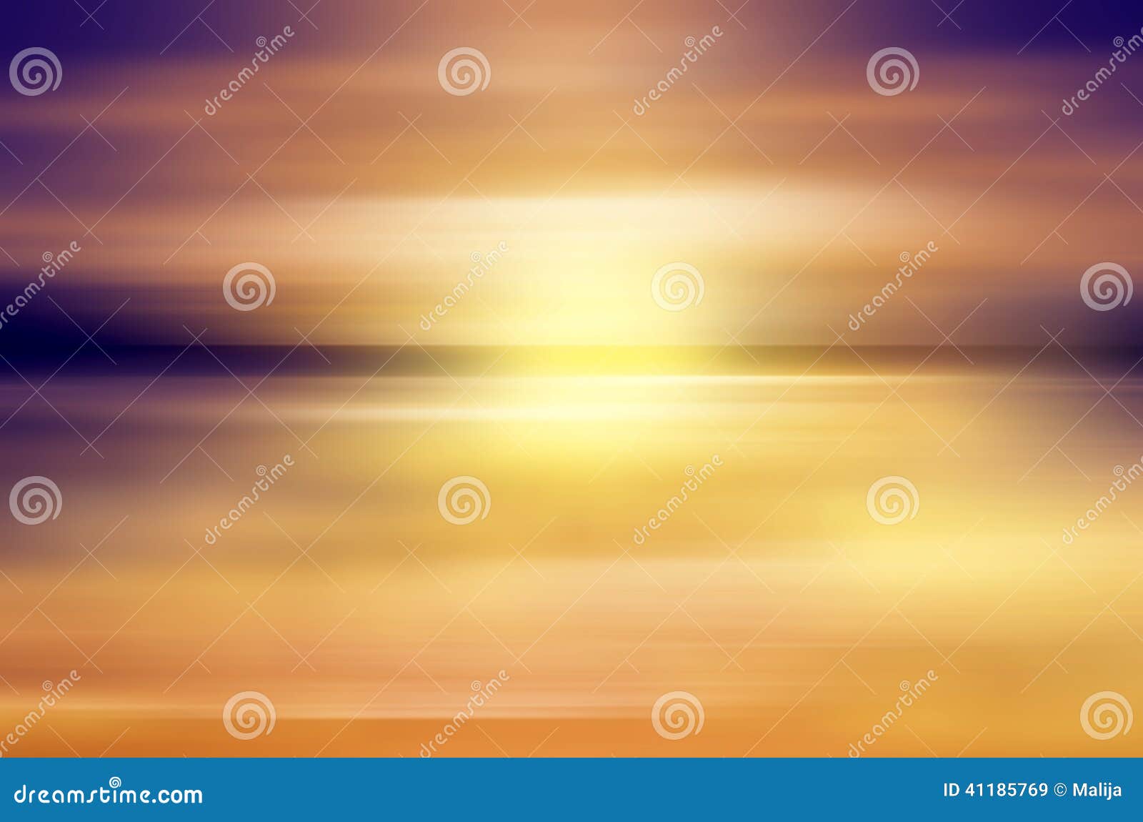 Abstract sunset over ocean stock illustration. Illustration of orange ...