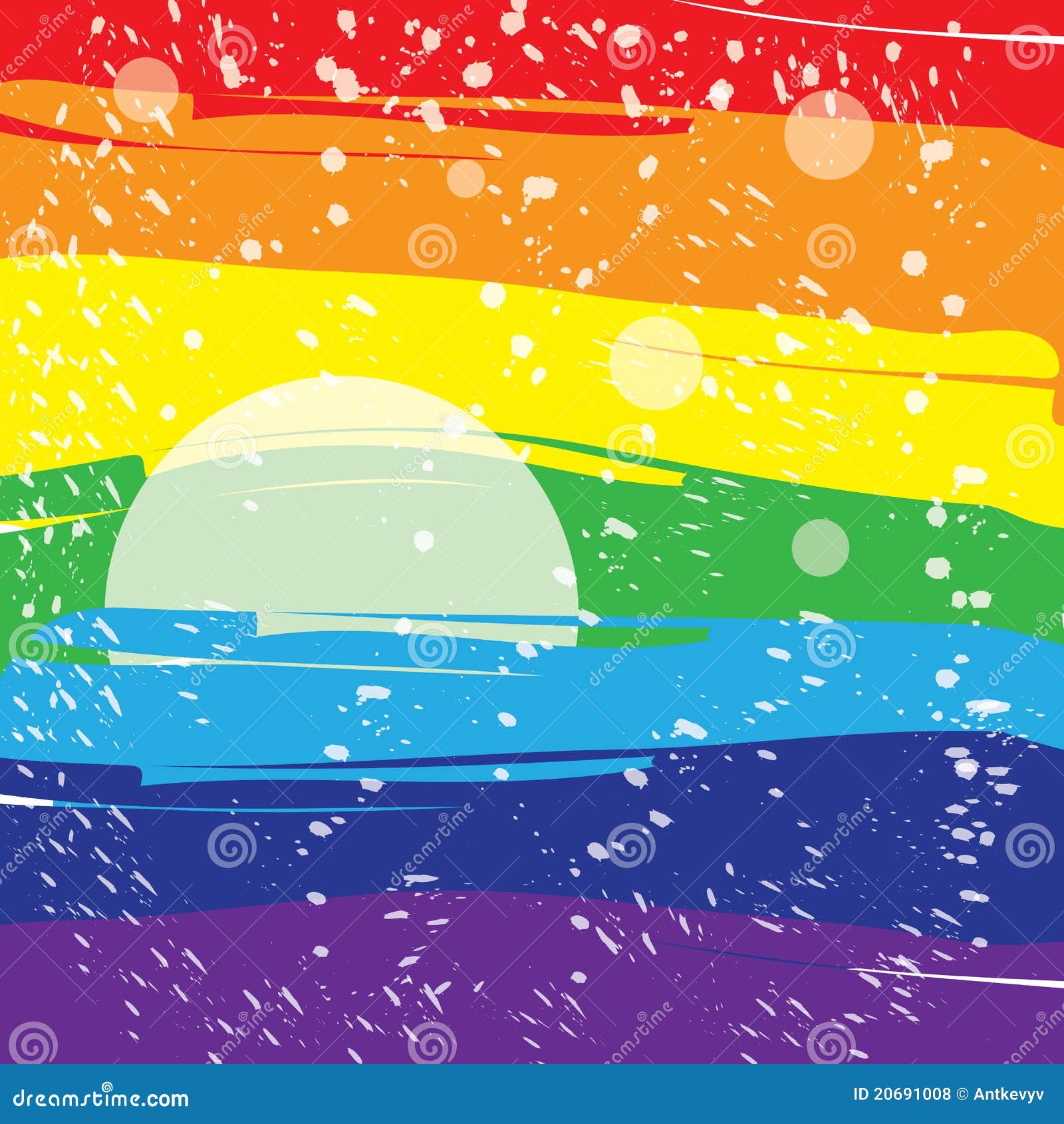 Abstract Sunset in Rainbow Colors Stock Vector - Illustration of color ...