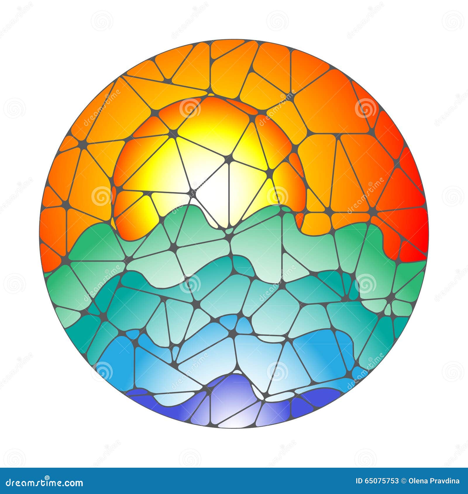 Abstract Sunset on the Sea. Stock Vector - Illustration of modern ...